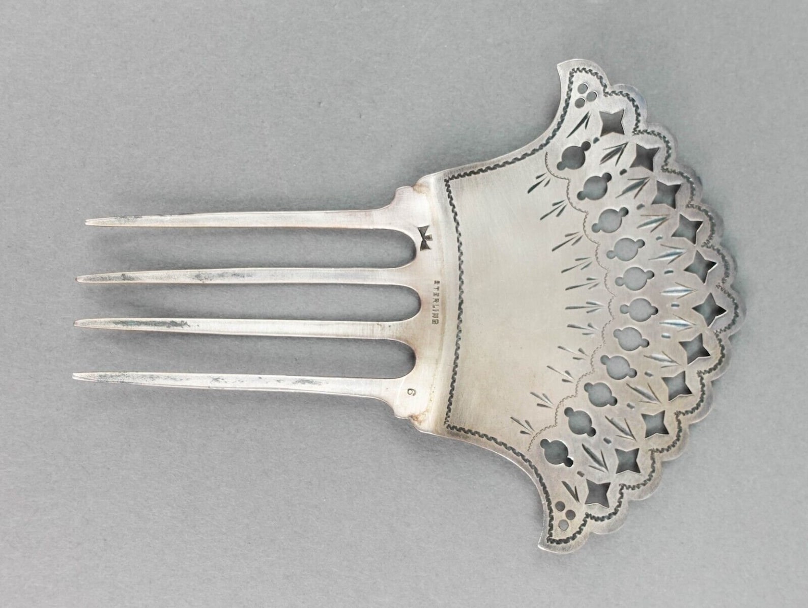 Antique Victorian Sterling Silver Brite Cut Ornate Pierced - Etsy