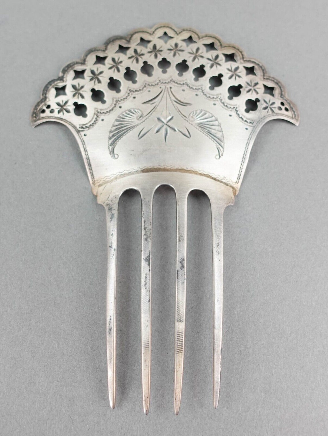 Antique Victorian Sterling Silver Brite Cut Ornate Pierced - Etsy