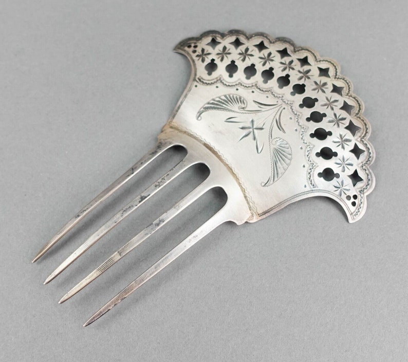 Antique Victorian Sterling Silver Brite Cut Ornate Pierced - Etsy