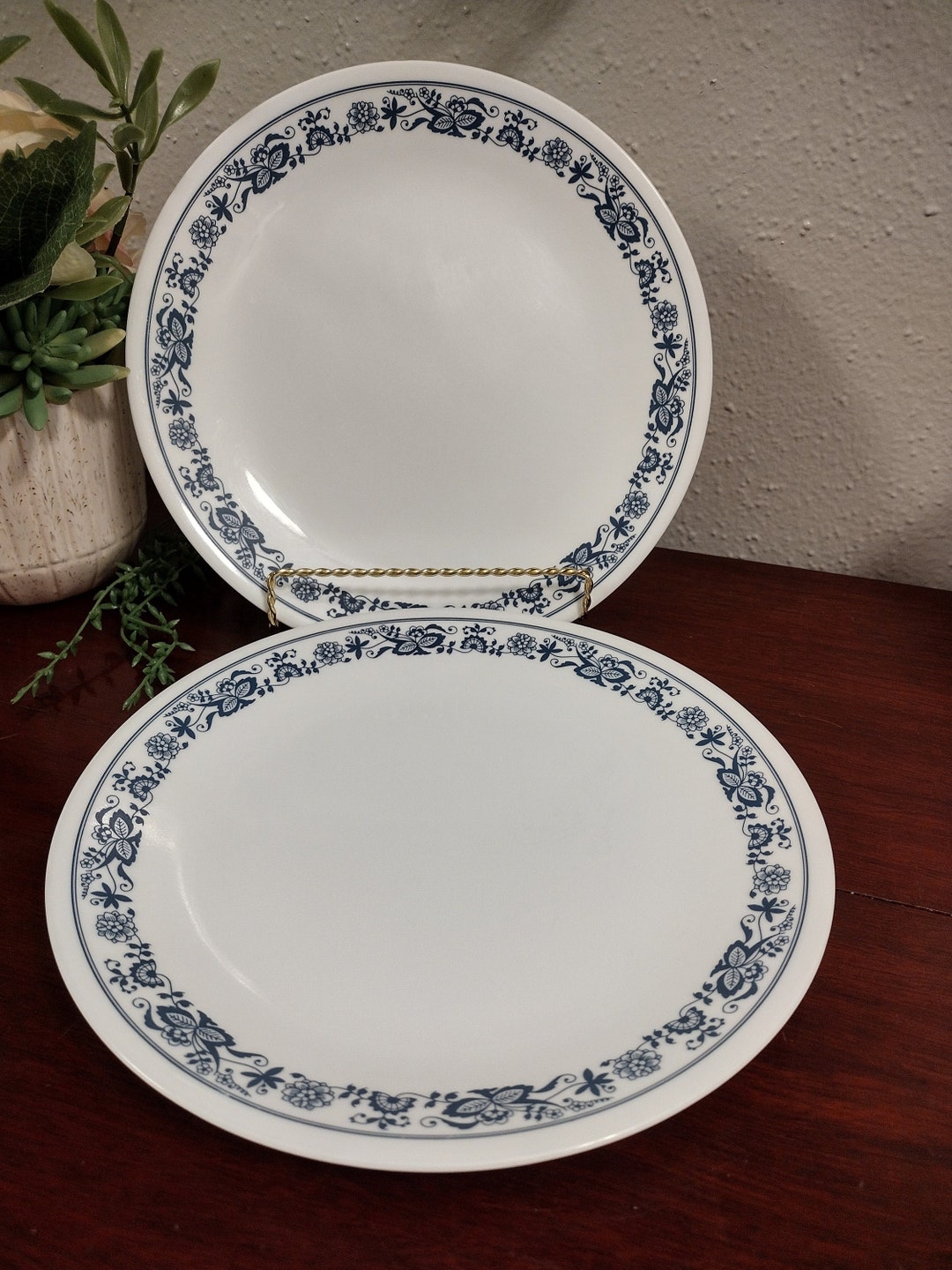 Vintage 70's Corelle Old Town Blue Onion Large Dinner, Medium Lunch ...