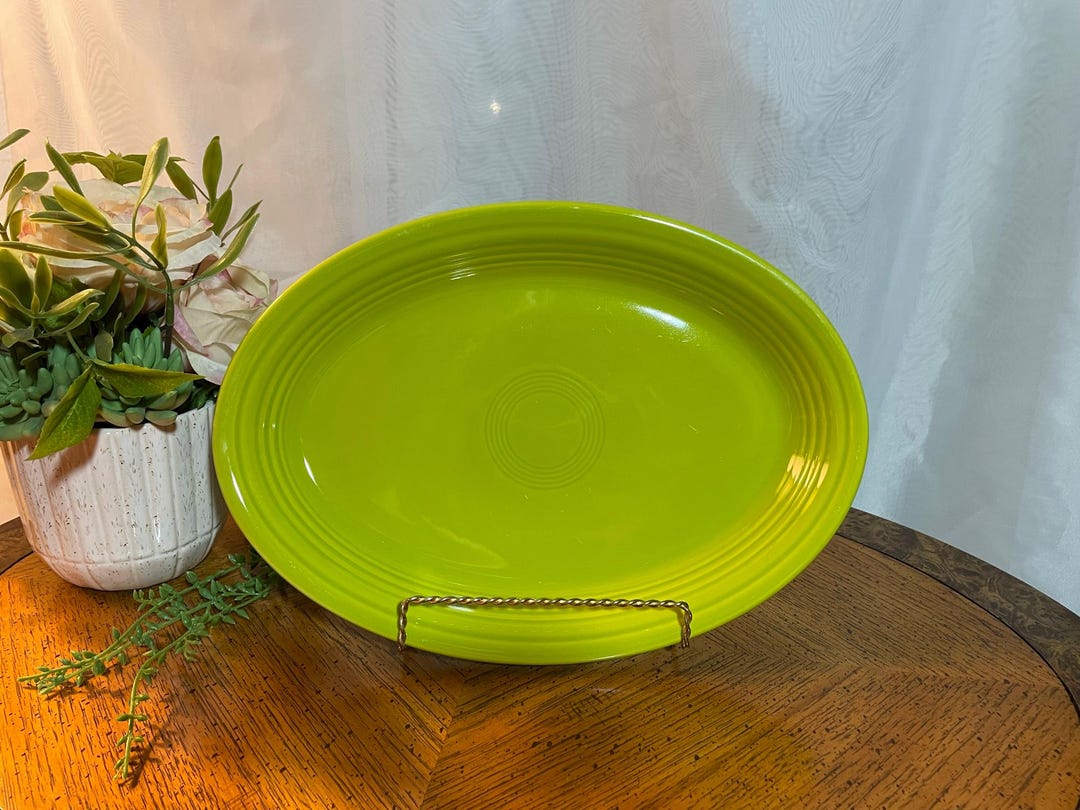 Vintage Fiesta Chartreuse 13in Oval Serving Platter - Etsy