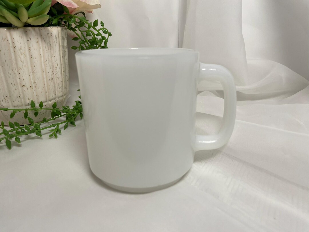 Vintage Glasbake Milk Glass Stackable Mugs, Sold Individually - Etsy