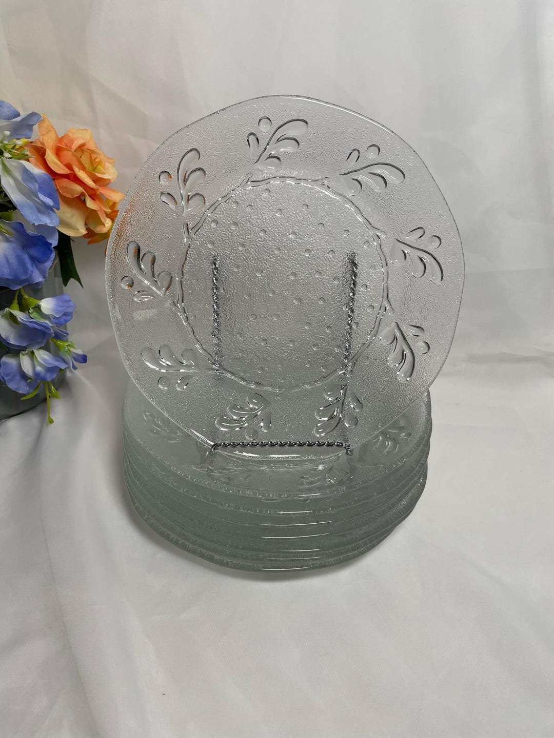 Vintage Anchor Hocking Amanda Clear Salad Plates, Set of 8 - Etsy