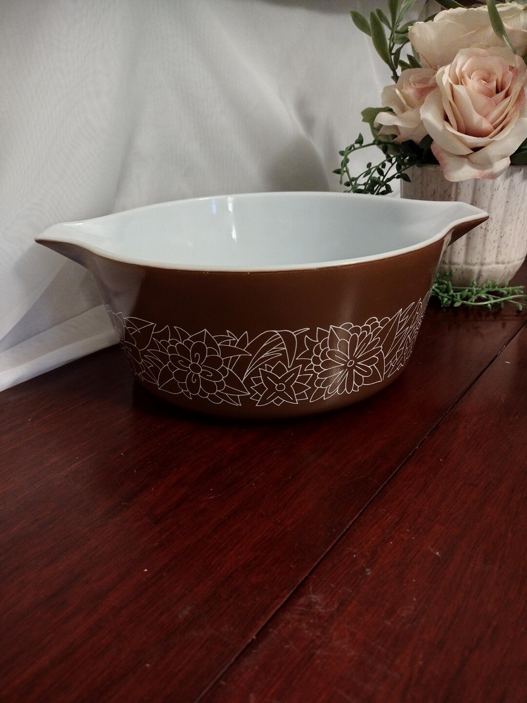 Vintage Pyrex Woodland Brown Casserole Dish 475B No Lid - Etsy