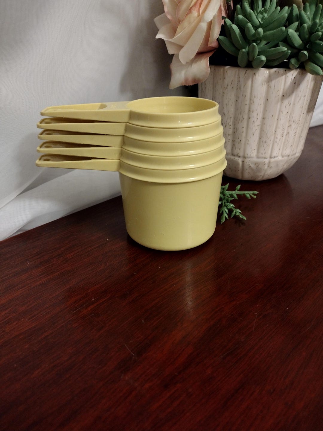 Vintage Tupperware Brand Light Yellow Measuring Cup Set - Etsy