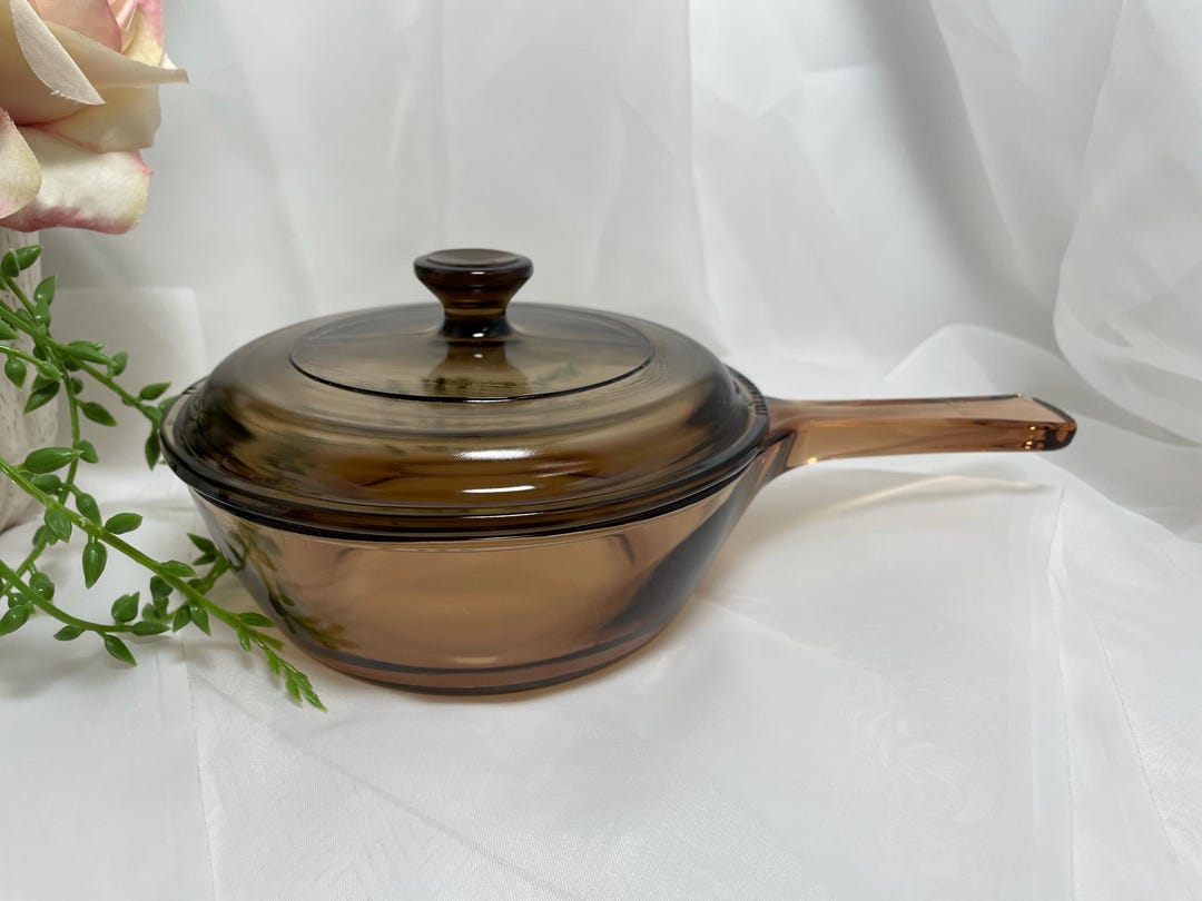 Vintage Corningware Visions Brown Amber .5L Saucepan - Etsy