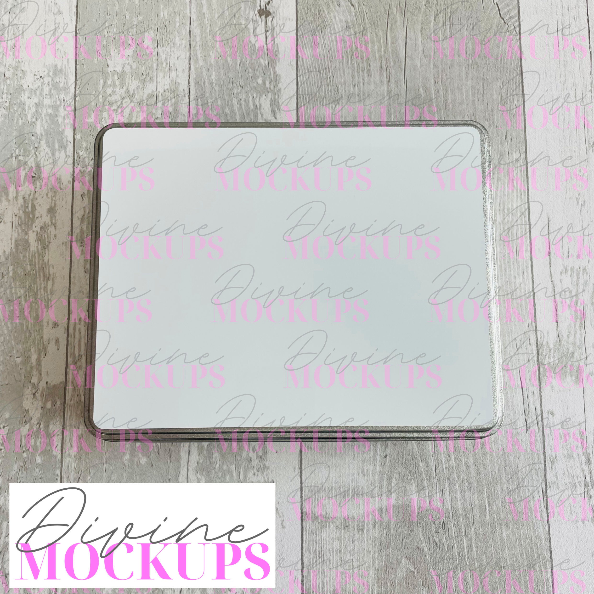 Aluminium Large Hinged Tin Mockup - Tin Mockup Bundle - Digital ...