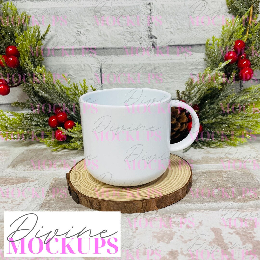 Christmas 6oz Polymer Cup Mockups - Christmas Rounded Children's Mug ...