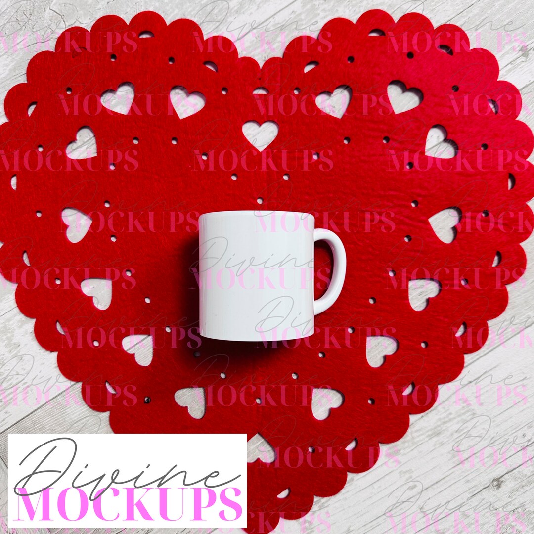 Valentine 6oz Polymer Cup Mockup - Straight Children's Mug - Digital ...