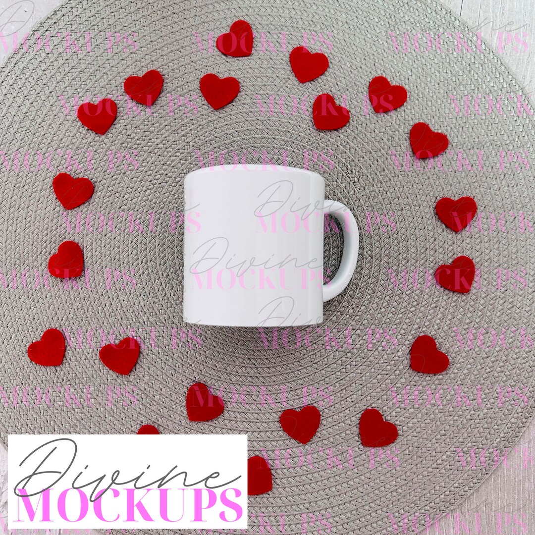 Valentine 6oz Polymer Cup Mockup - Straight Children's Mug - Digital ...