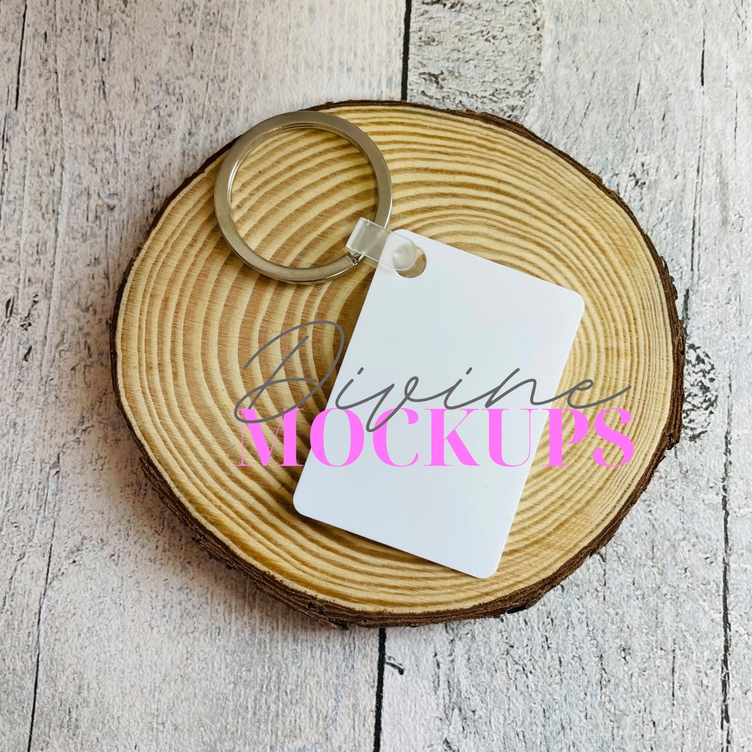 Rectangle Plastic Keyring Mockup - Keyring Mock - Digital Download JPG ...