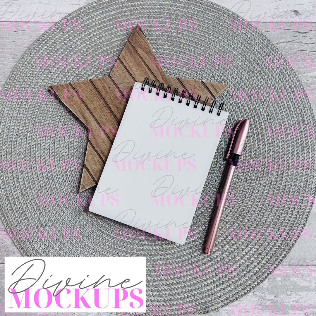 A6 Notebook Mockup A6 Notebook With Plastic Covers Digital Download JPG ...