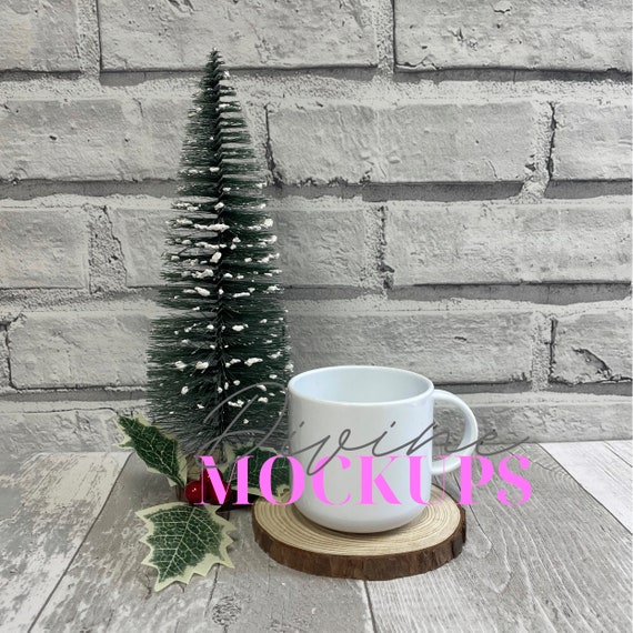 6oz Christmas Polymer Cup Mockup Rounded Children's Mug - Etsy