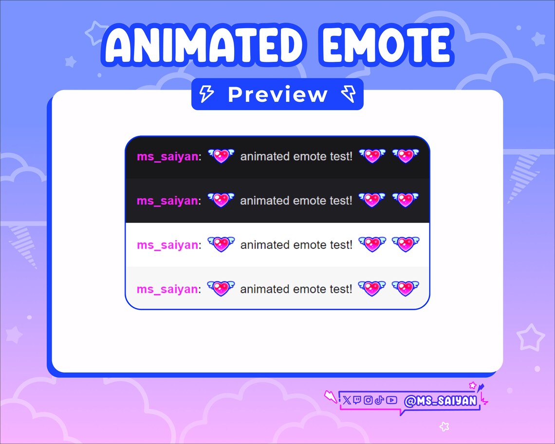 Animated Heart Angel Wing Emote: Twitch, Youtube, Discord (GIF Digital ...