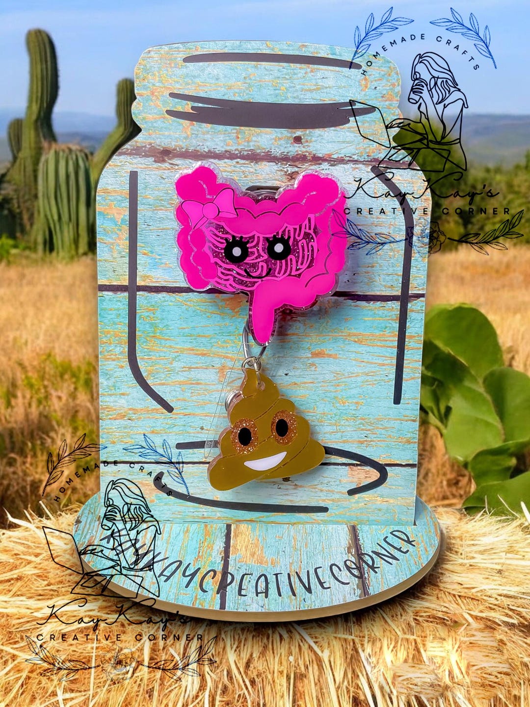 Medical Badge Reel Intestines and Poop - Etsy