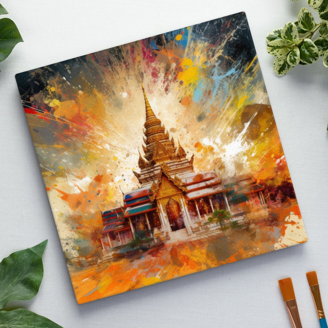 Colorburst Landmarks Grand Palace Bangkok, Thailand, Canvas Print, Wall ...