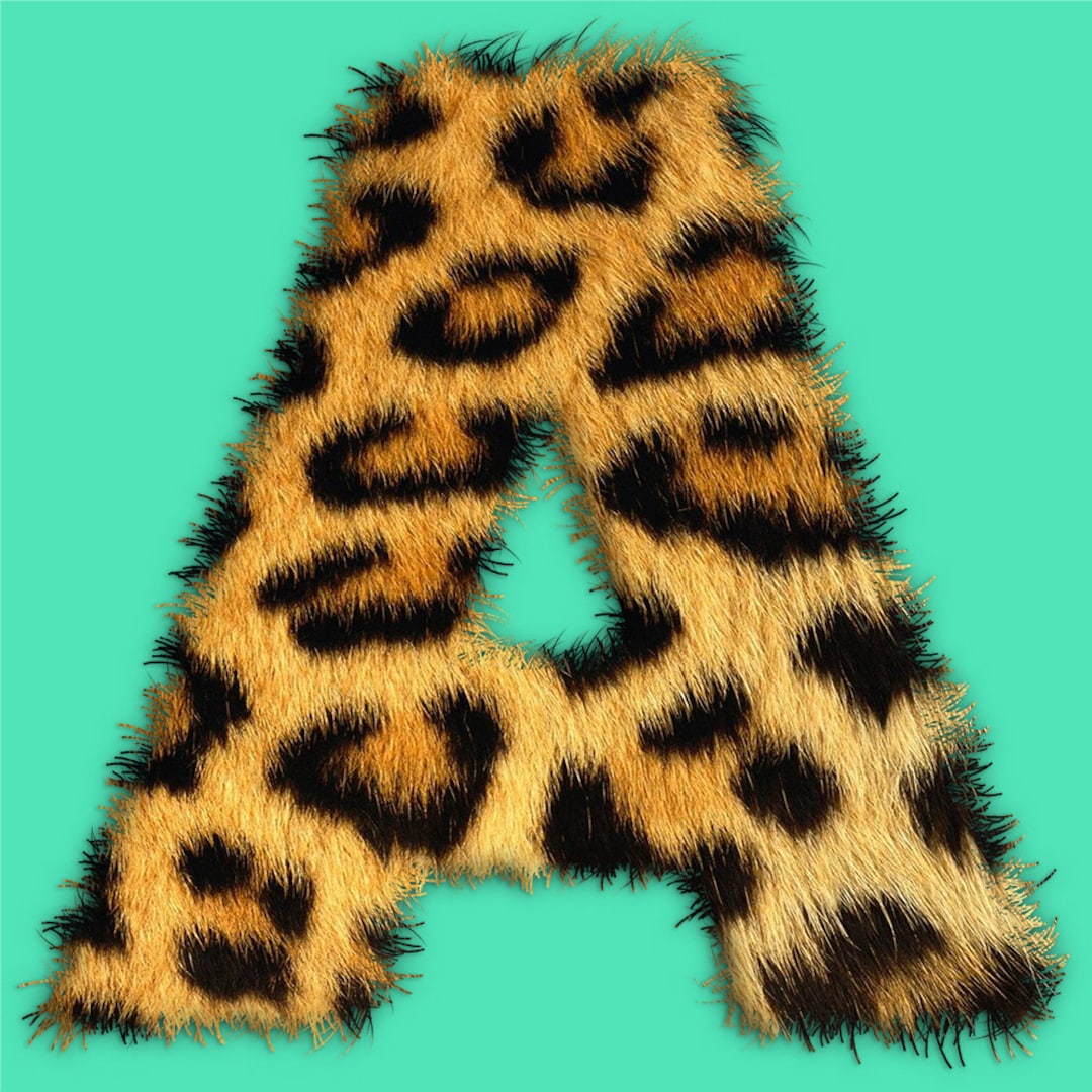 Cheetah Print Capital Letter A Png for Sublimation. Transparent ...