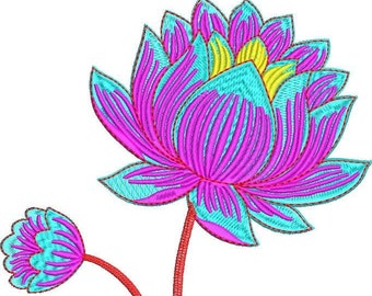 FLORAL MOTIF EMBROIDERY Flower Design File, W-12.31in H- 14.72in ...