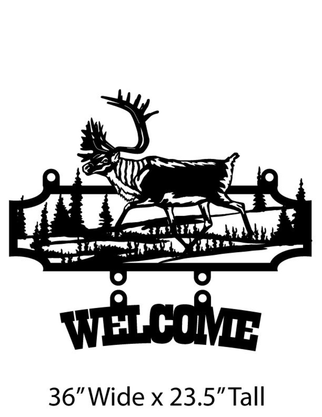 Caribou Welcome Sign 2 - Etsy