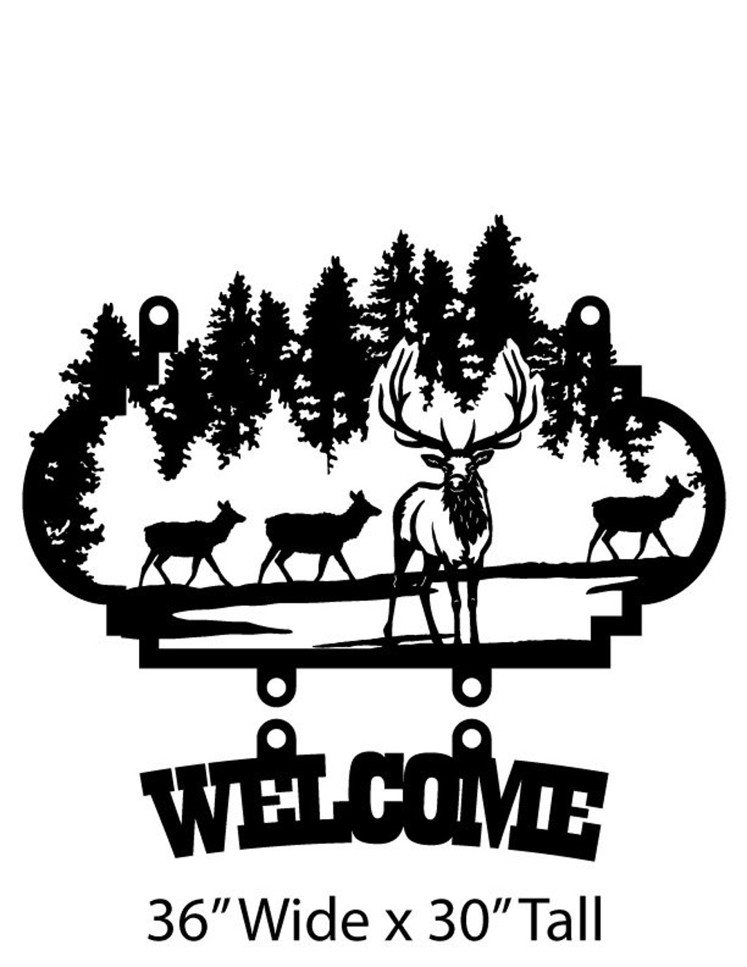 Elk Metal Welcome Sign - Etsy