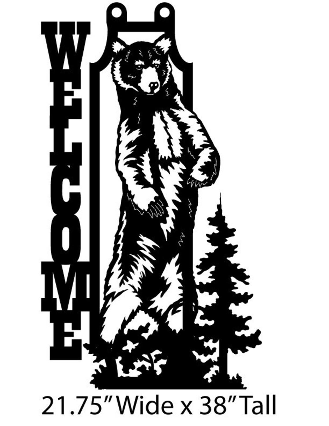 Black Bear Welcome Sign - Etsy