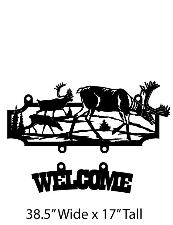 Caribou Welcome Sign 3 - Etsy