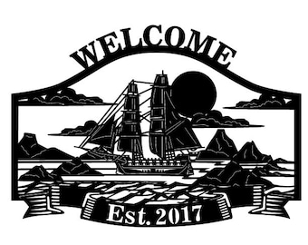 Pirate Ship Sign - Etsy