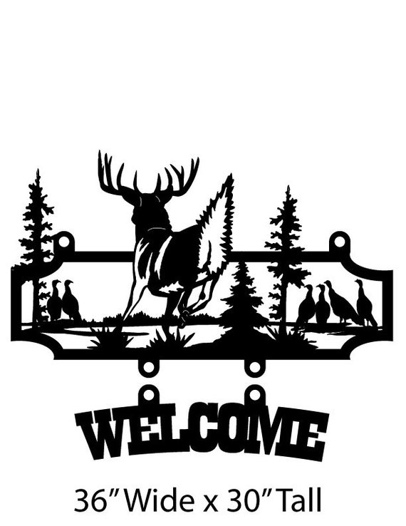 Whitetail Welcome Sign 3 - Etsy