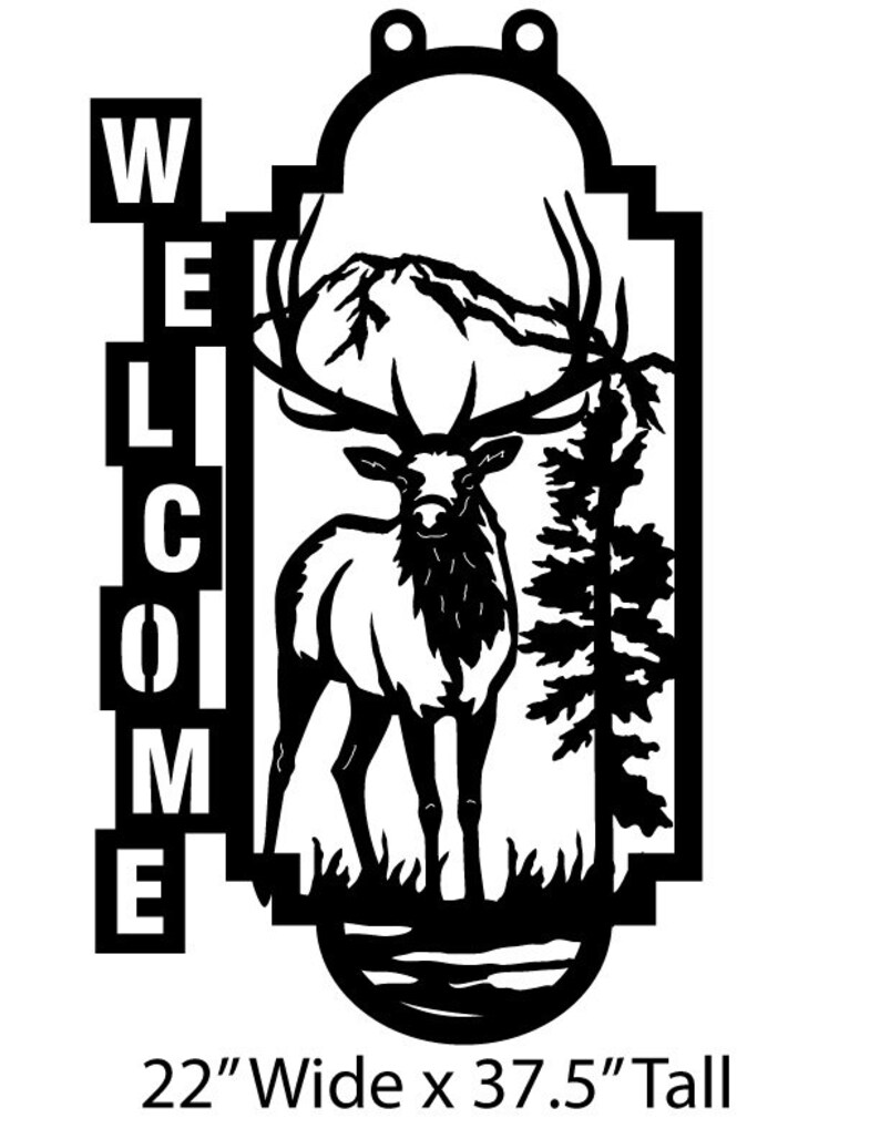 Elk Welcome Sign 2 - Etsy