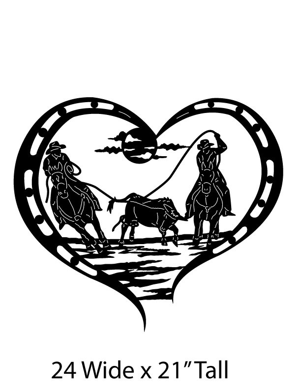 Team Roping Metal Art - Etsy