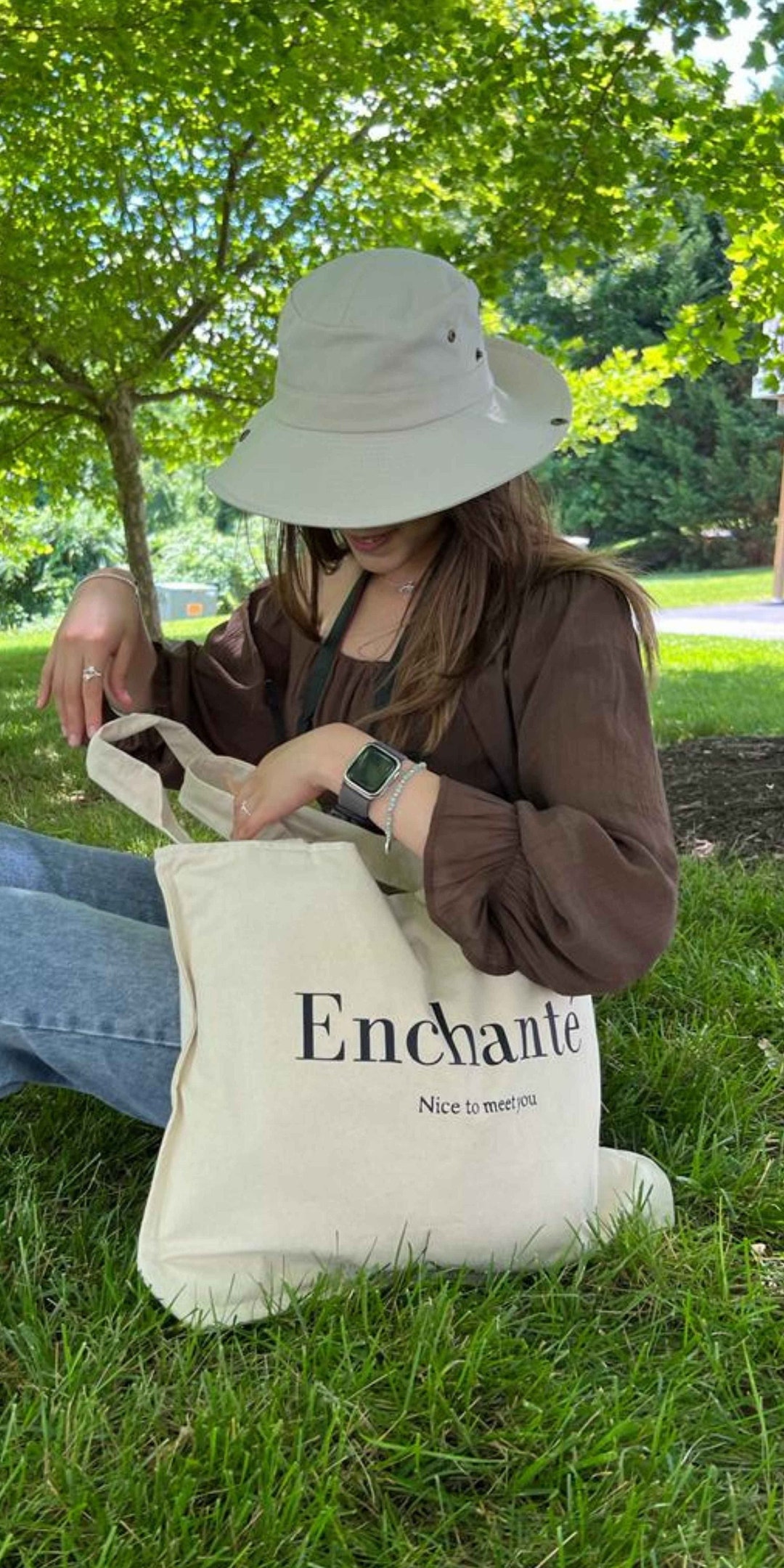 Enchanté "nice to Meet You" Eco Bag Women's Tote Bag Canvas, Cute Tote ...
