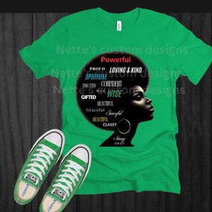 Empowering Black Woman Art Print: Afro Word Art (PNG Downloadable File ...
