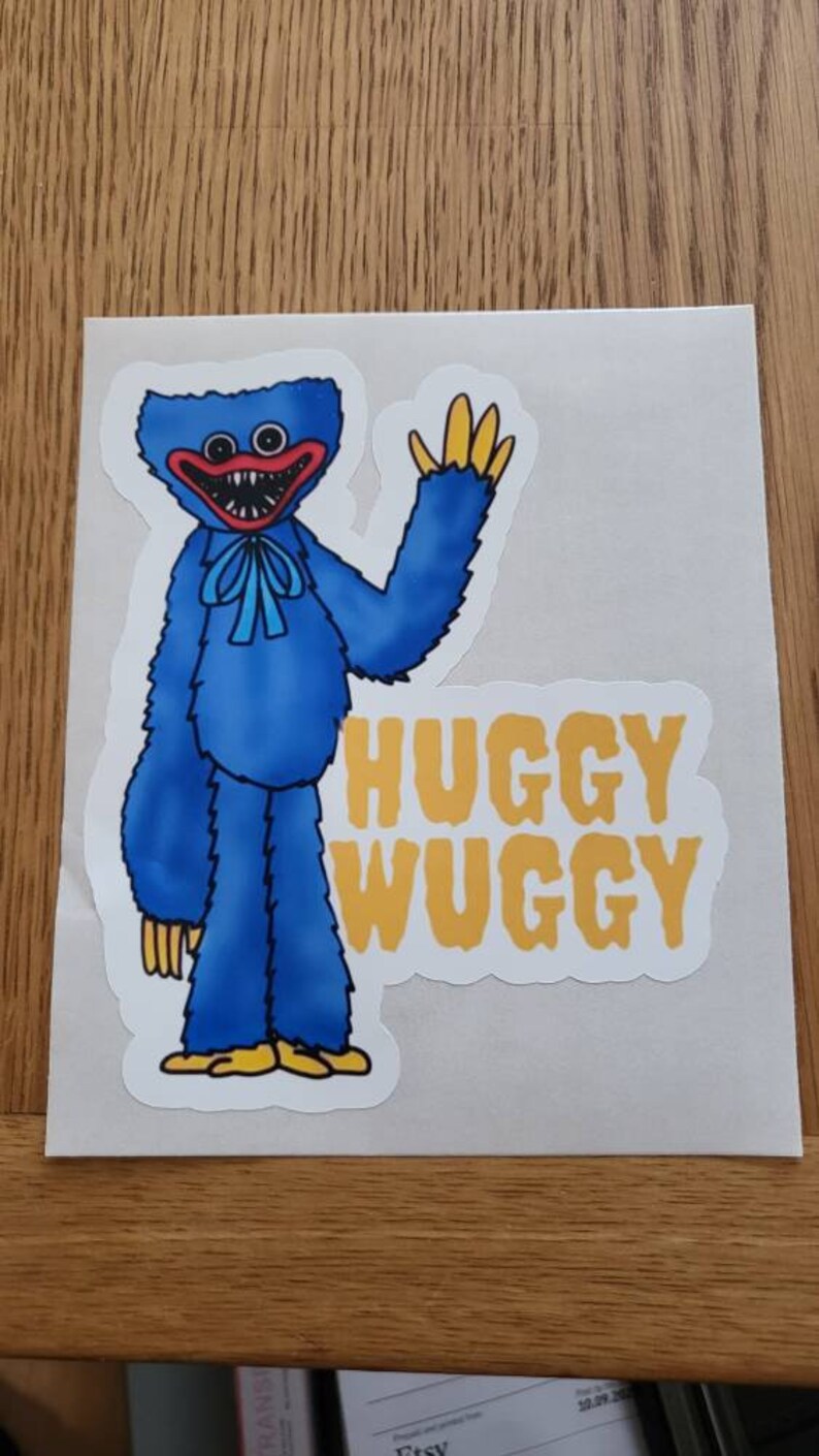 Huggy Wuggy Vinyl Sticker - Etsy UK