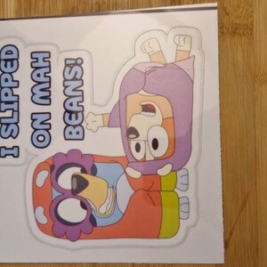 Bluey Inspired Beans Sticker - Etsy