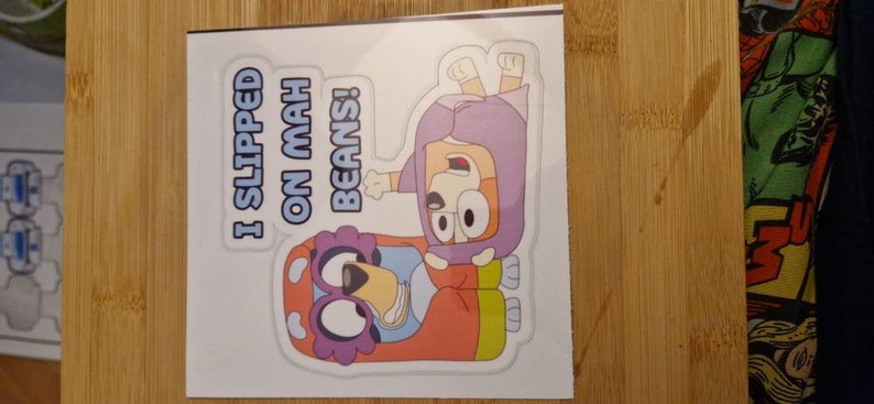 Bluey Inspired Beans Sticker - Etsy