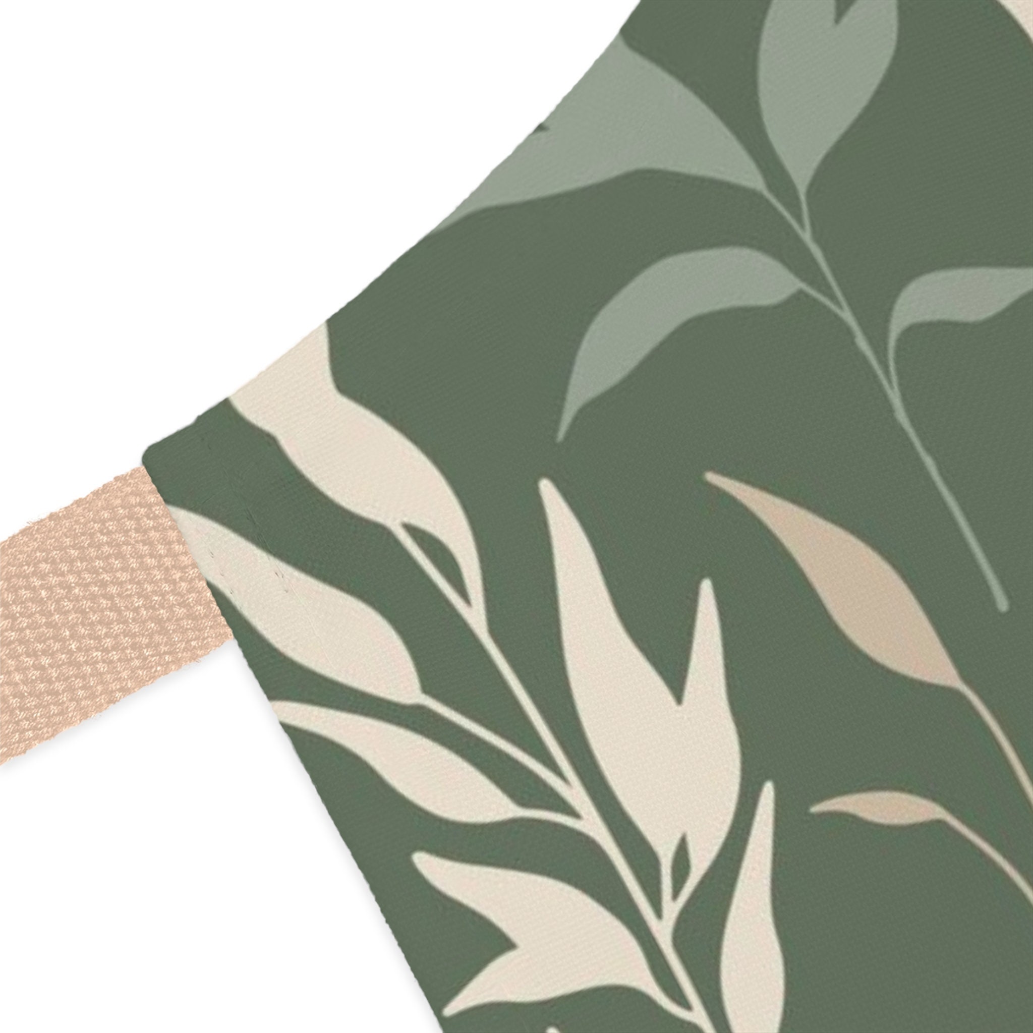 Floral Sage Green Unisex Tie Back Kitchen Apron, Gardeners Canvas Smock ...