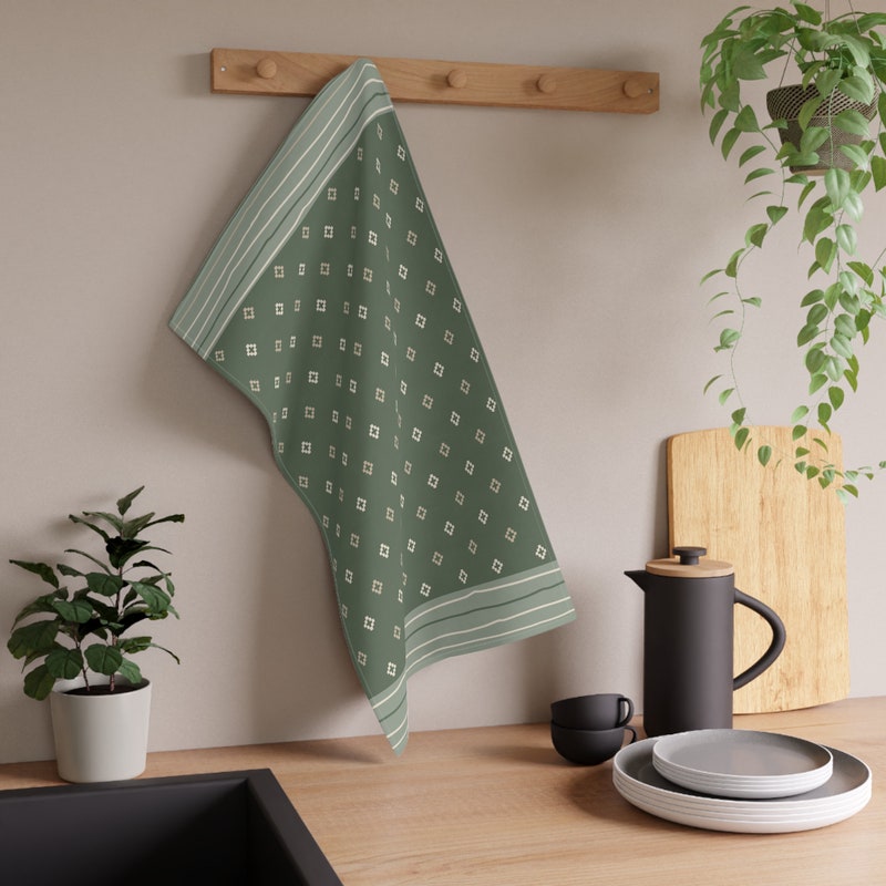 Green Kitchen Towels - Etsy