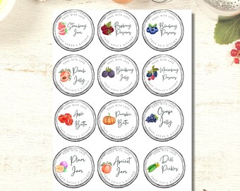 Fruit Jam Stickers - Etsy