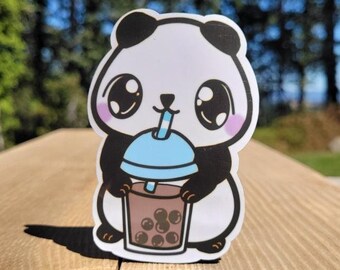 Panda With Boba Sticker - Etsy