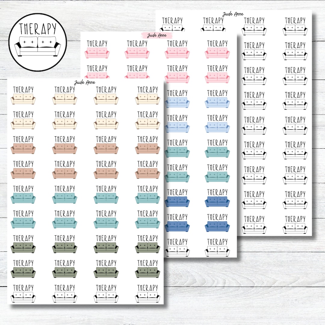 Therapy App Planner Stickers,therapy Reminder, Mental Health Stickers ...