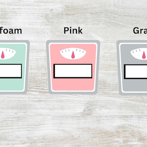 Planner Stickers, Cute Weight Tracker, Write in Weight Stickers, 35 ...