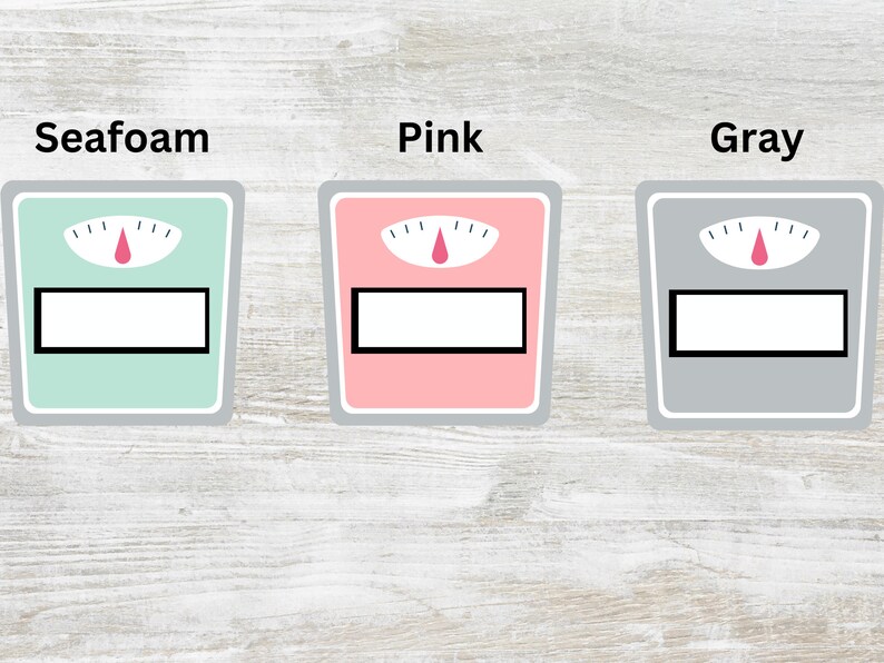 Planner Stickers, Cute Weight Tracker, Write in Weight Stickers, 35 ...