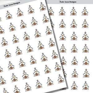 Church Planner Stickers, Cute Church Reminder Stickers, Icon Planner ...