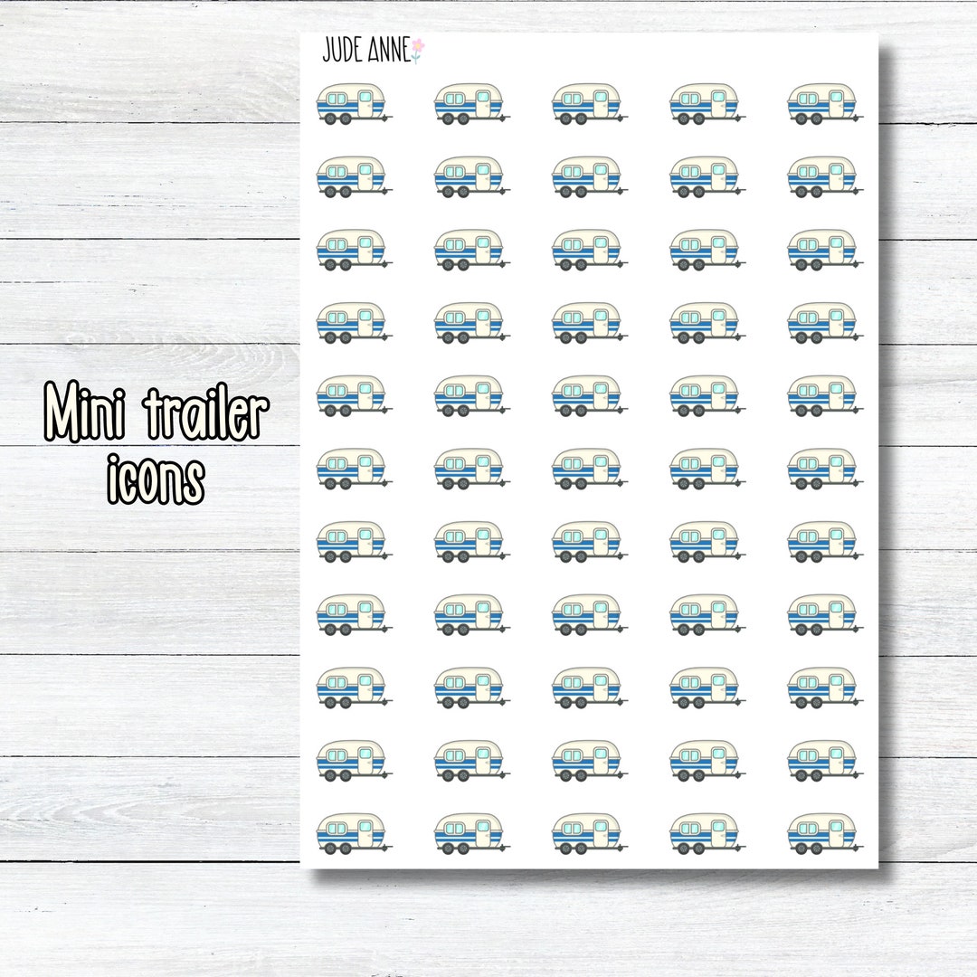 Trailer Stickers for Planner | Camping Planner Stickers | Camping ...