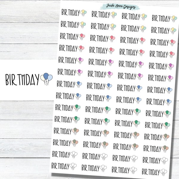 Birthday Planner Stickers - Etsy