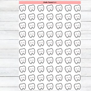 Dentist Planner Stickers Tooth Icon Stickers for Planners Brushing ...