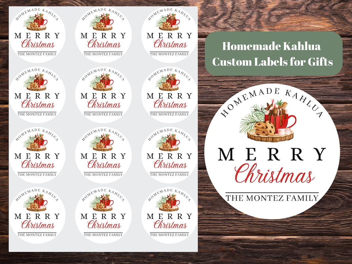 Personalized Homemade Kahlua Labels Homemade Irish Cream - Etsy