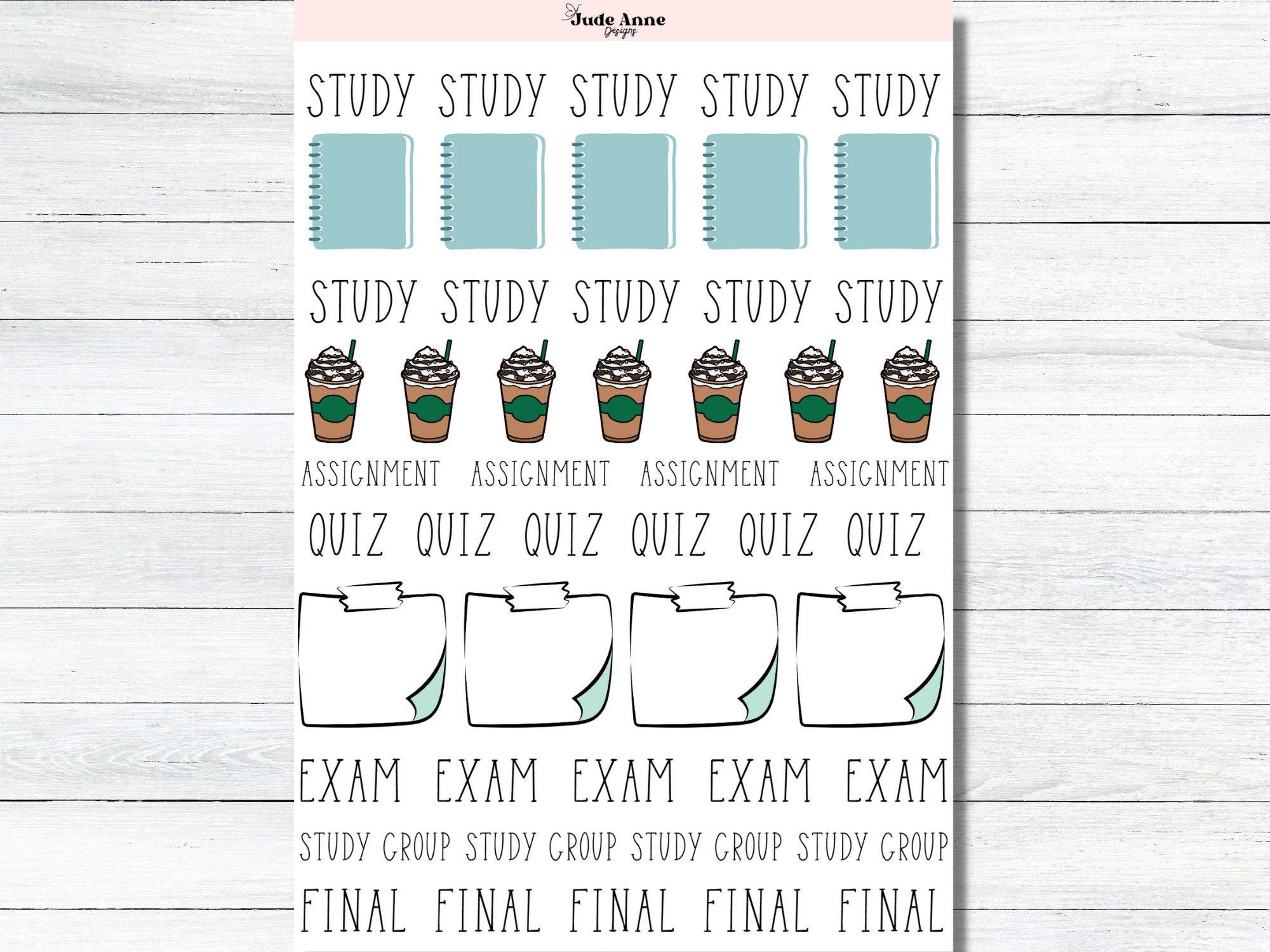 Student Planner Stickers, School Planner Stickers, Exam Reminders for ...