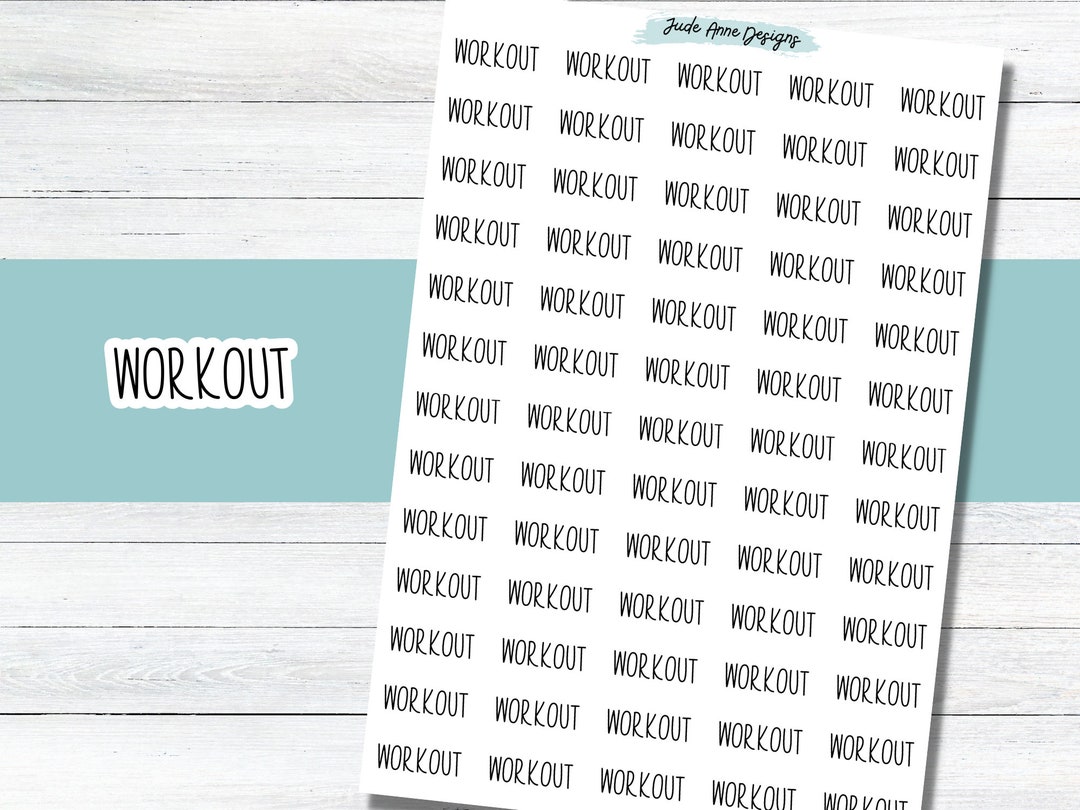 Workout Planner Stickers, Workout Script Planning Stickers, Workout ...