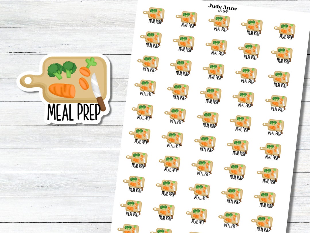 Meal Prep Stickers, Planner Sticker Sheet, Functional Stickers, Cutting ...